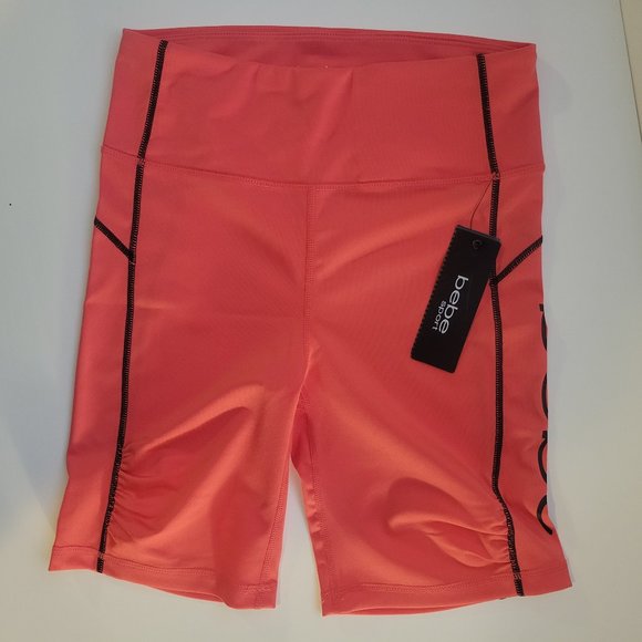 bebe | Shorts | Bebe New Logo Sport Shorts Hibiscus Medium | Poshmark
